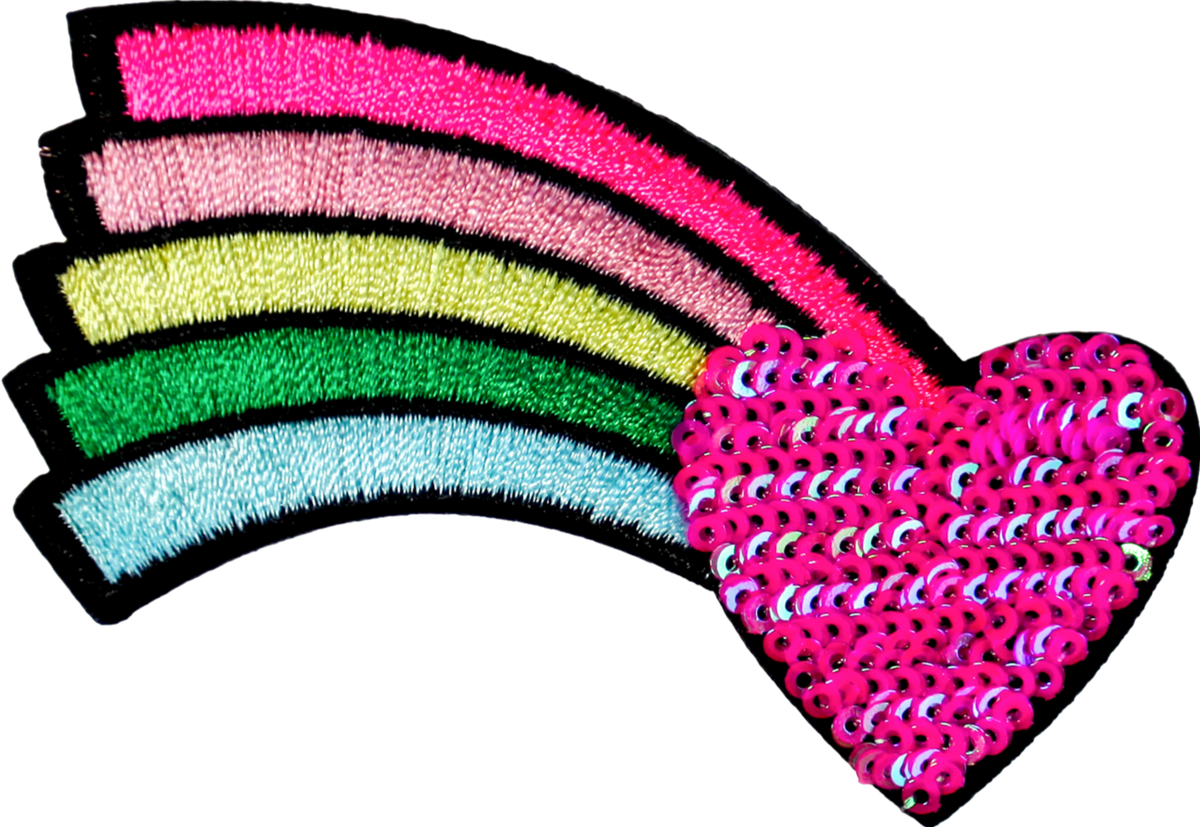 Shooting Rainbow Heart Electric Pink – Supermix Studio