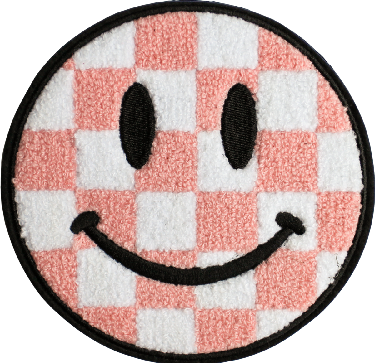 Checkerboard Smiley Blush Pink - no sequin – Supermix Studio
